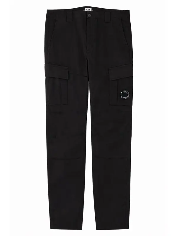 C.P. COMPANY Pantalone Cargo Con Patch Logo - Black
