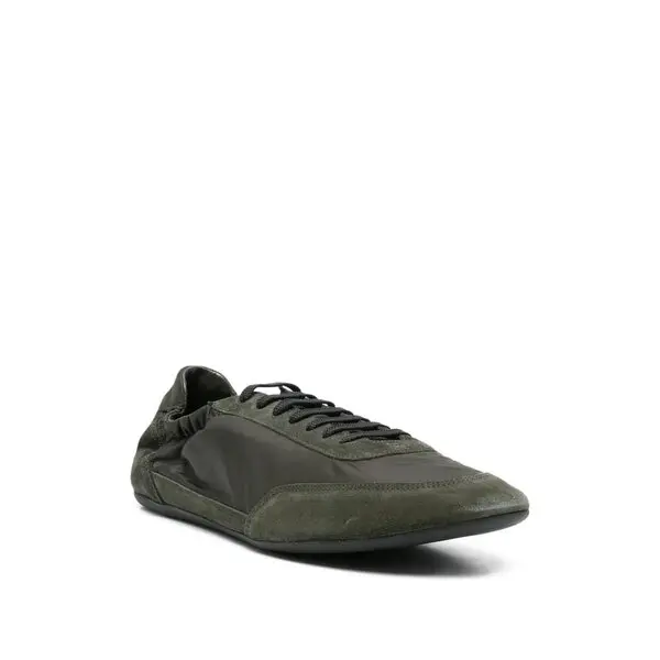 Prada Re-nylon And Suede Low-top Sneakers - Green