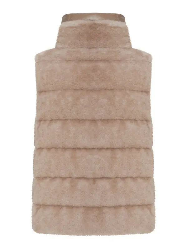 Herno Eco-fur Sleeveless Jacket With Zip