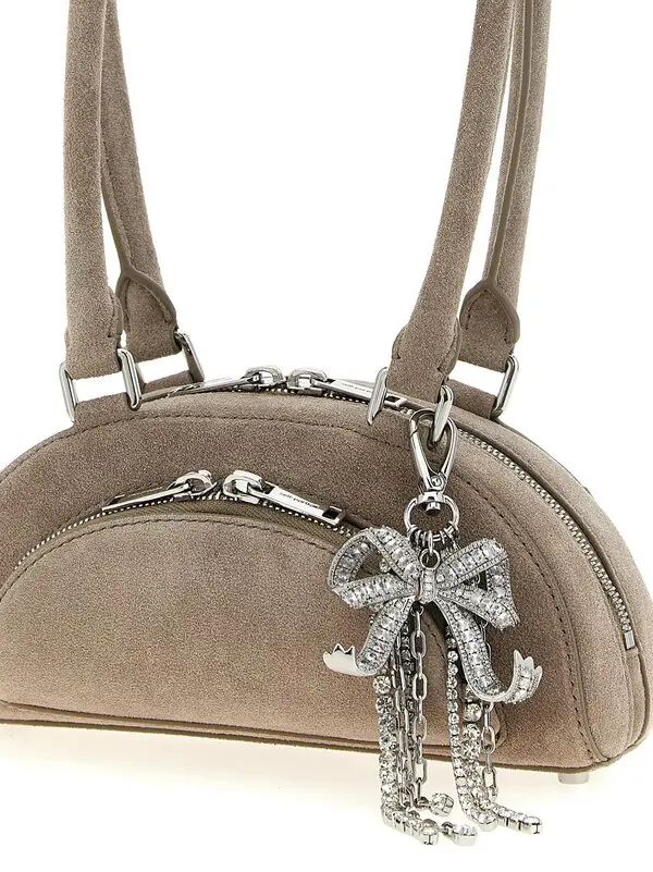 SELF-PORTRAIT Suede Mini With Charm' Shoulder Bag