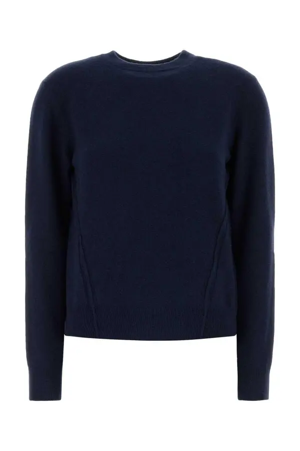 JIL SANDER Navy Cashmere Swearer - Blue