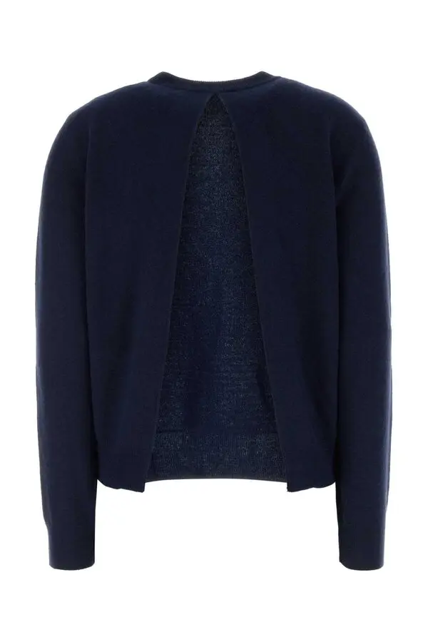 JIL SANDER Navy Cashmere Swearer - Blue