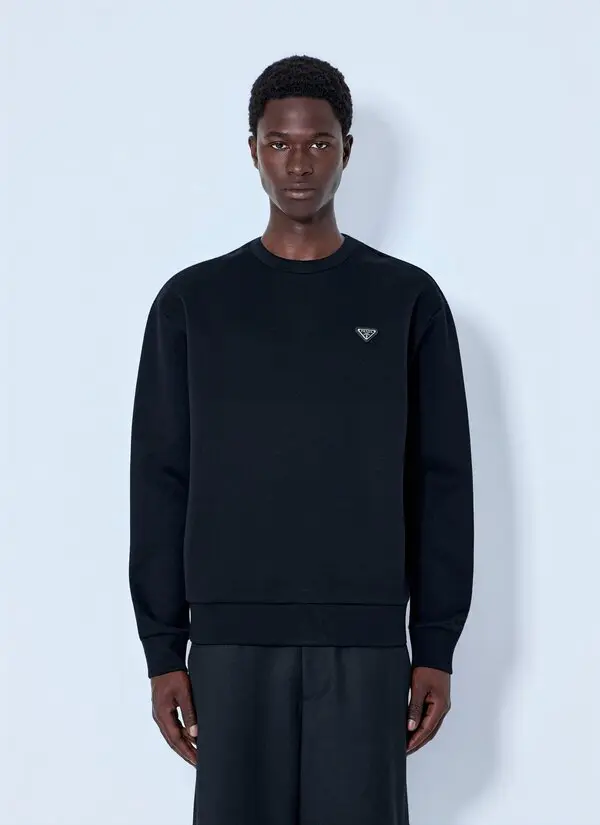 Prada Technical Cotton Sweatshirt - Black