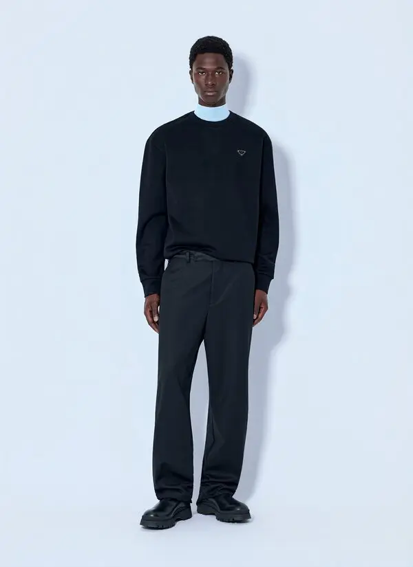 Prada Technical Cotton Sweatshirt - Black