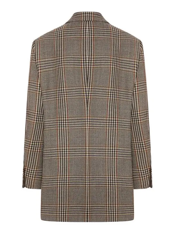 Tagliatore Checked Wool Blend Blazer Jacket - Multicolor