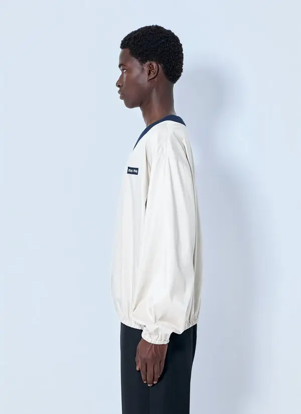 Miu Miu Technical Pongé Sweatshirt