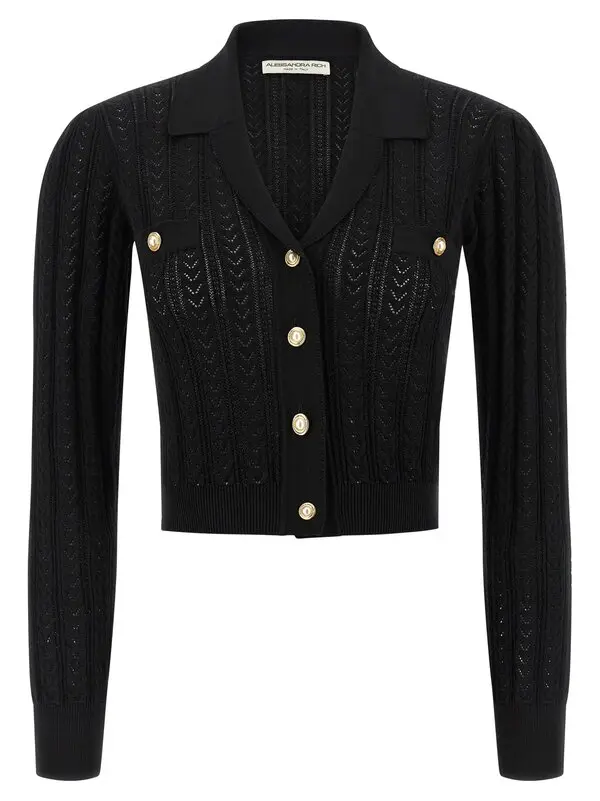 Alessandra Rich Cashmere Blend Knit Cardigan