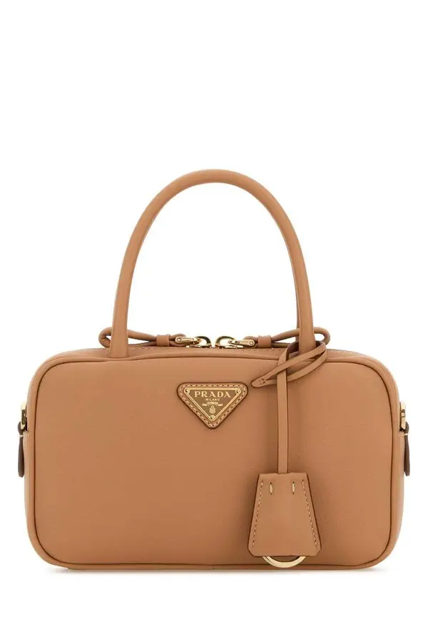 Prada Peach Leather Handbag - Orange