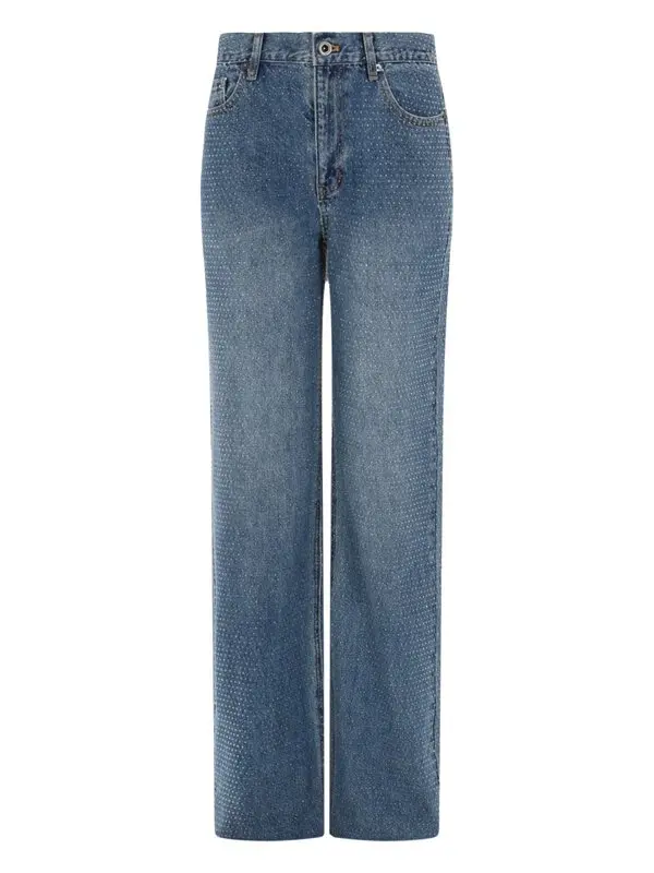 SELF-PORTRAIT Jeans With Rhinestones