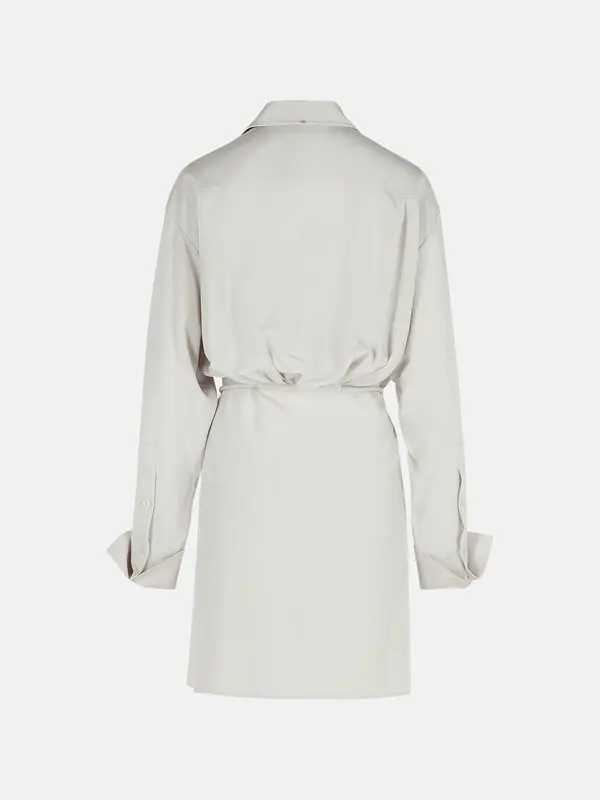 Sportmax Eolie' Grey Silk Dress