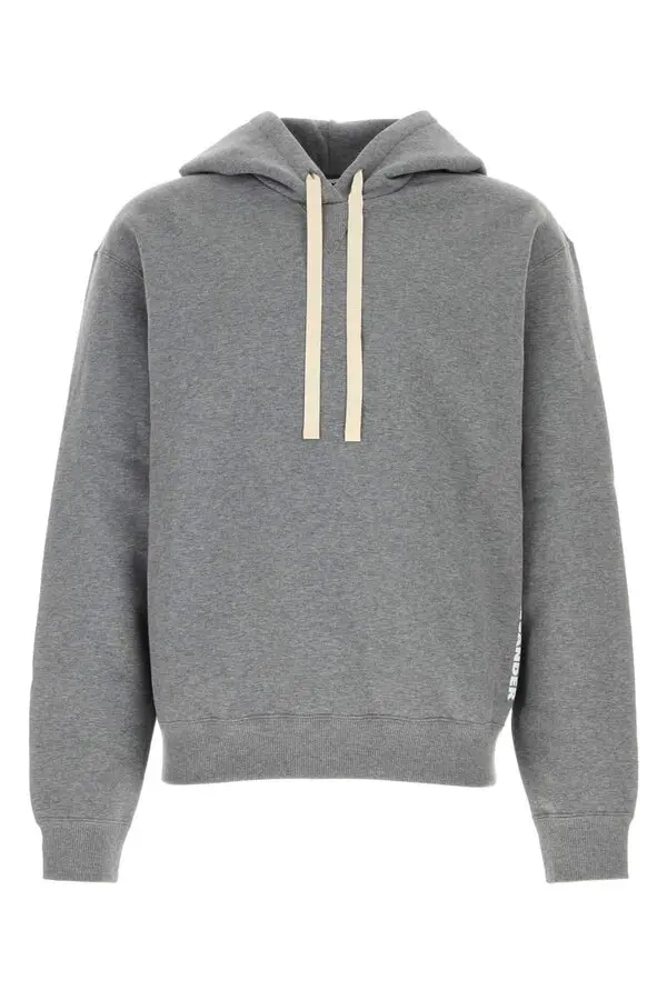JIL SANDER Grey Cotton Sweatshirt - Gray