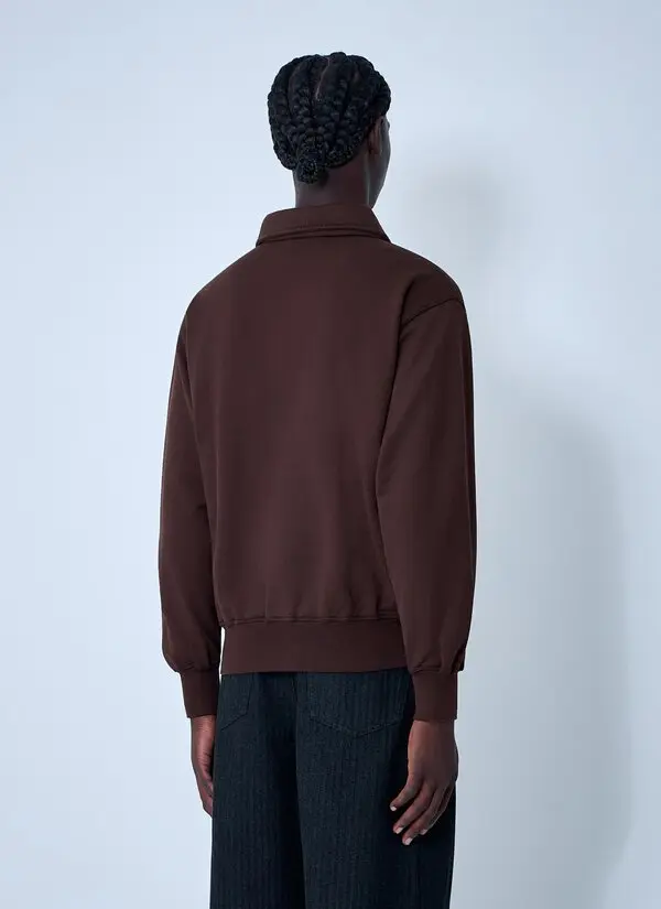 Prada Cotton Jersey Logo Motif Sweatshirt - Brown