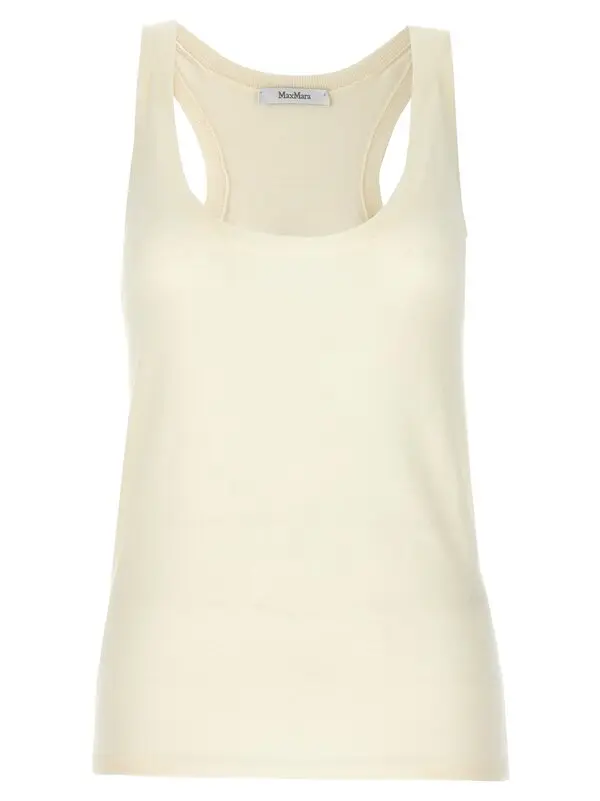 Max Mara Abbono Cashmere Top - White