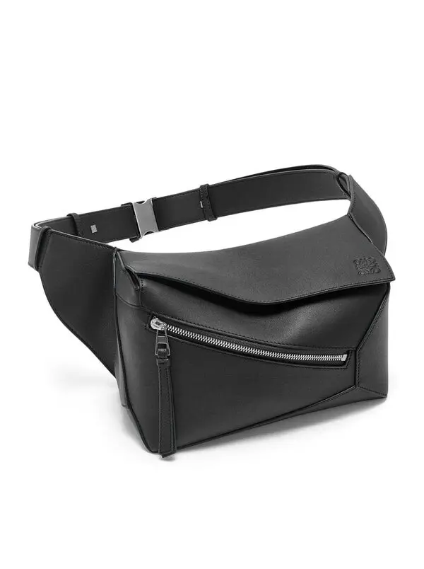 Loewe Small Puzzle Classic Calfskin Leather Bag - Black