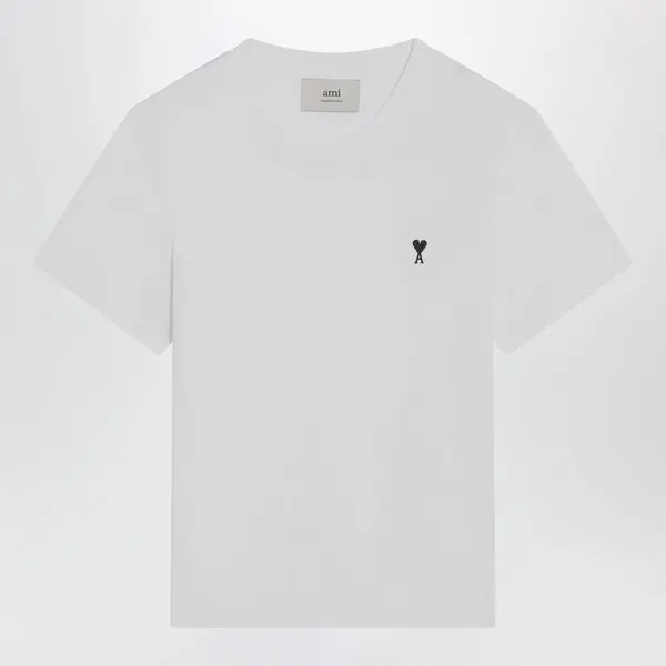 AMI Paris T-shirt De Coeur In Cotton - White