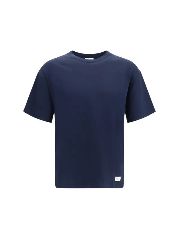 Saint Laurent Cotton Crewneck T-shirt - Blue
