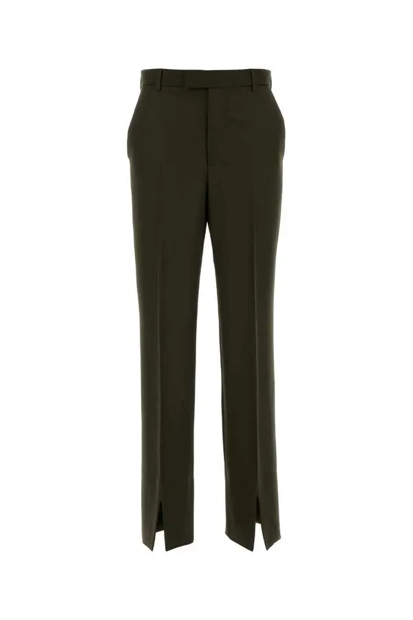 Gucci Wool Blend Tailored Trousers - Green