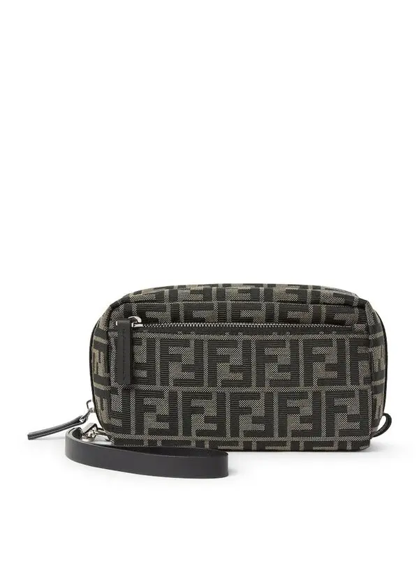 Fendi Ff Zucca Jacquard Small Beauty Case - Brown