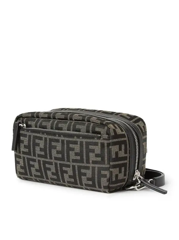 Fendi Ff Zucca Jacquard Small Beauty Case - Brown