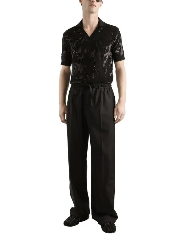 Dolce & Gabbana Wool Knit Jogging Pants