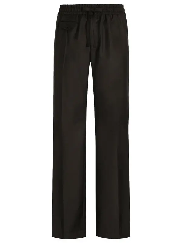 Dolce & Gabbana Wool Knit Jogging Pants - Black