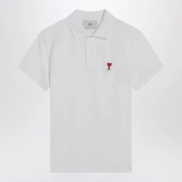 AMI Paris De Cå“ur Polo Shirt - White