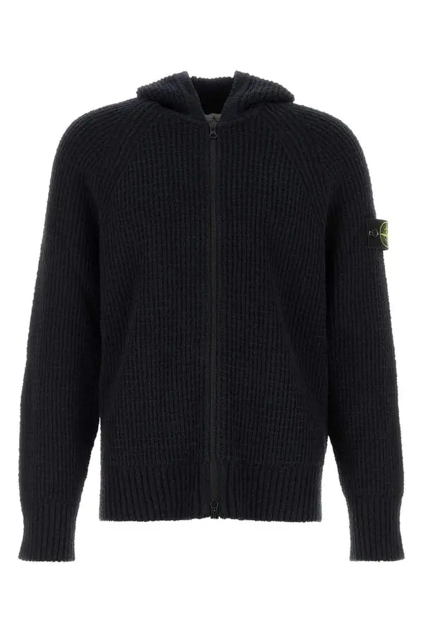 Stone Island Cotton Blend Sweatshirt - Blue