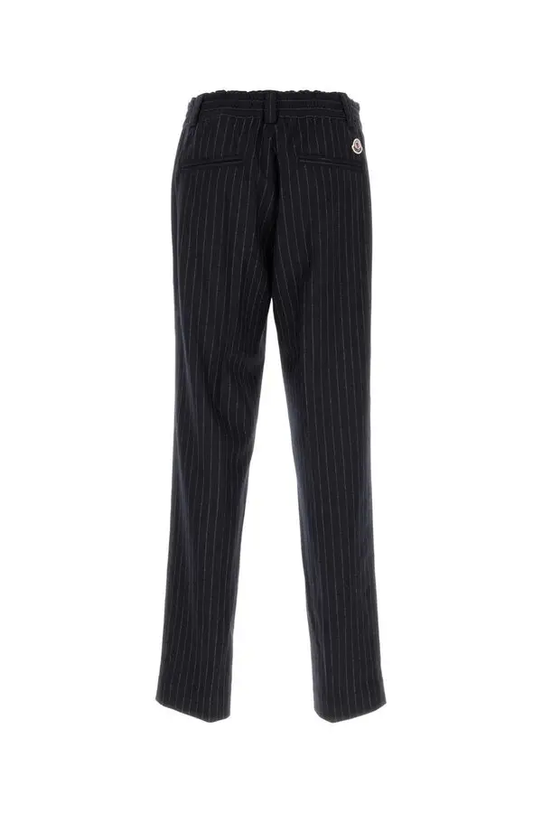 Moncler Embroidered Stretch Wool Pant