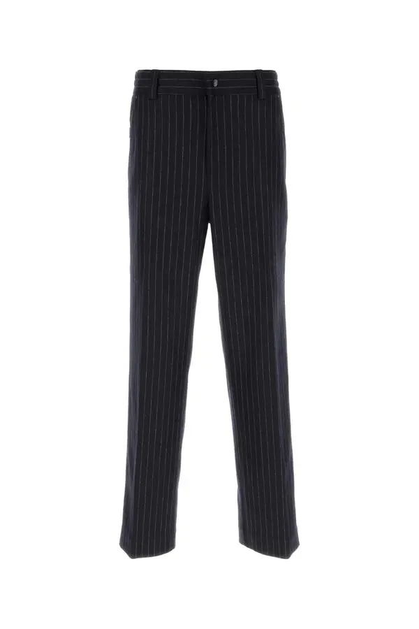 Moncler Embroidered Stretch Wool Pant - Gray