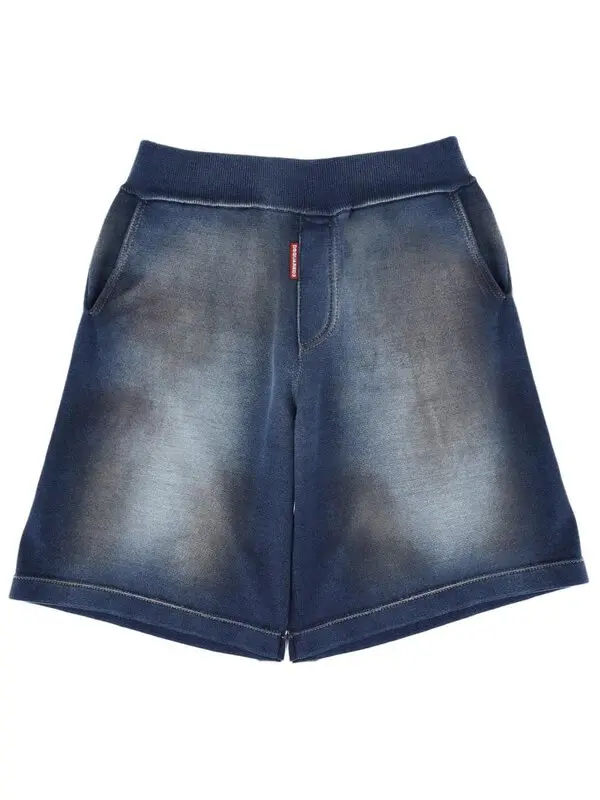 Dsquared2 Cotton Denim Shorts - Blue