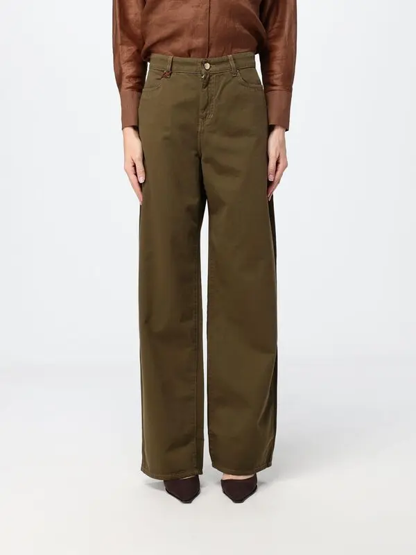 Max Mara Cotton Trousers - Brown