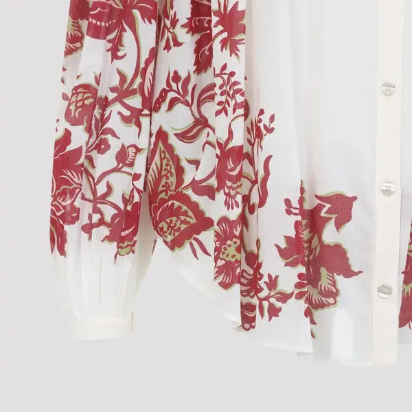 Etro Pleates Band Collar Shirt - White