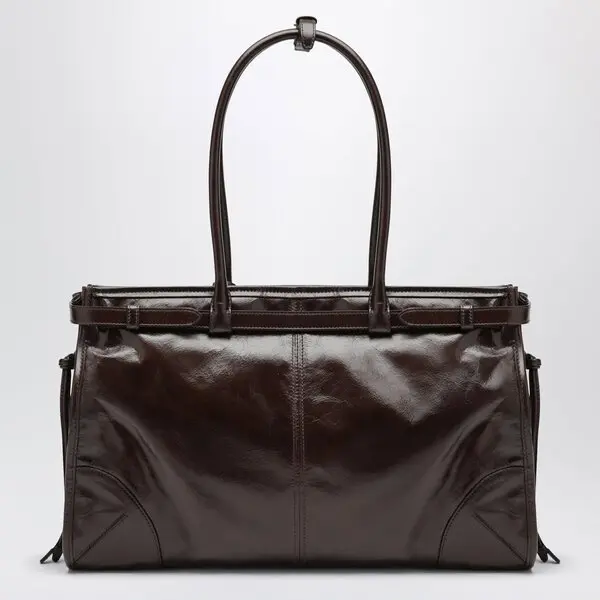 Prada Bonnie Leather Handbag - Brown