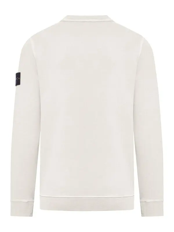 Stone Island Cotton Crew-neck Sweatshirt - Cream