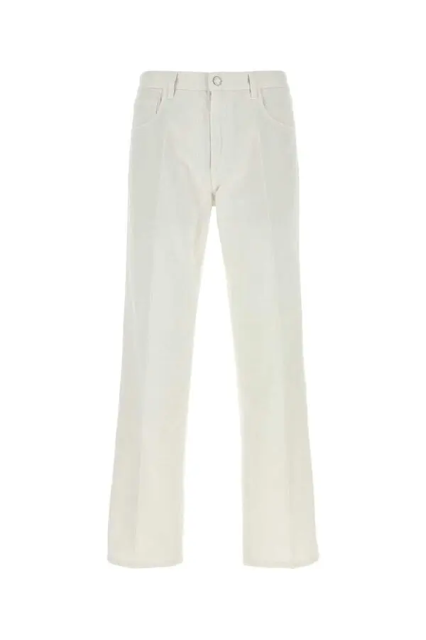 Prada Chalk Cotton Pant - White