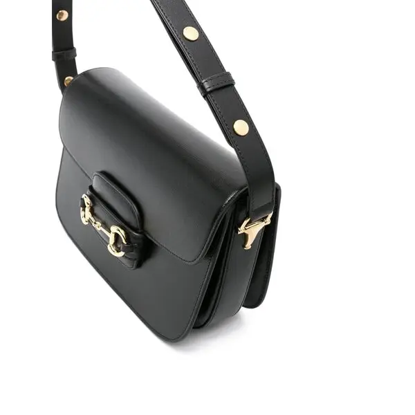 Gucci Smooth Grain Calf Leather Shoulder Bag - Black