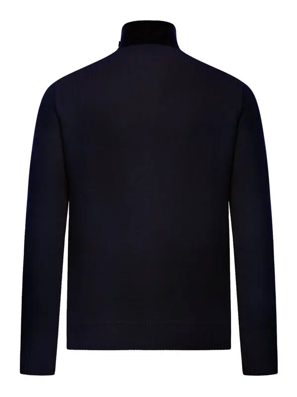 Stone Island Regular Fit Sweater With Zip And Button Fastening