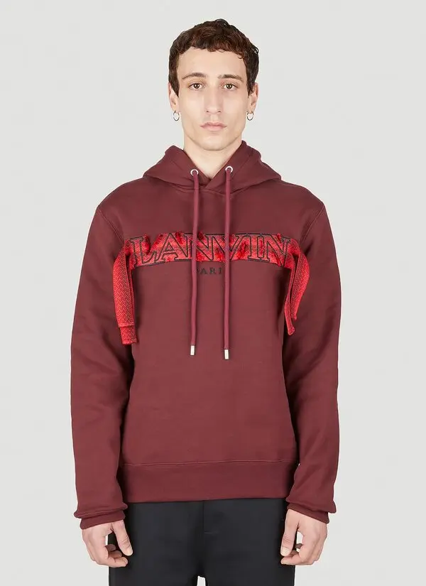 LANVIN Embroidered Logo Hooded Sweatshirt