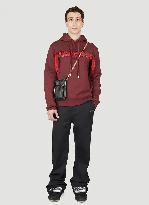 LANVIN Embroidered Logo Hooded Sweatshirt