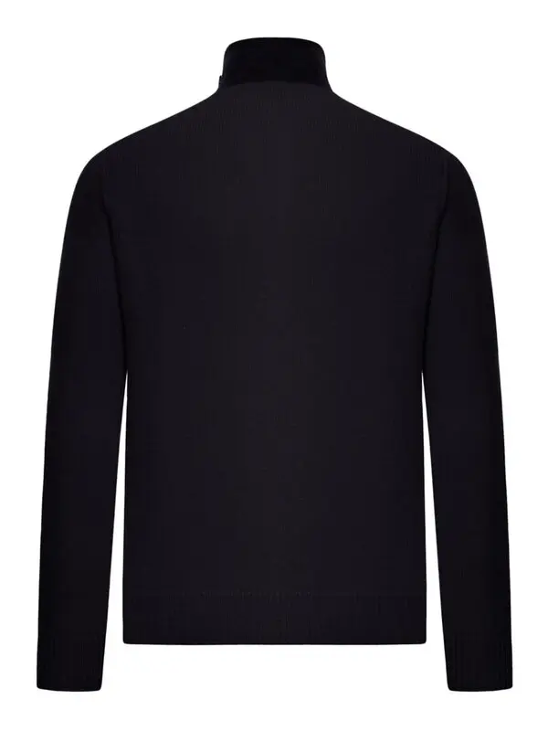 Stone Island Regular Fit Sweater With Zip And Button Fastening