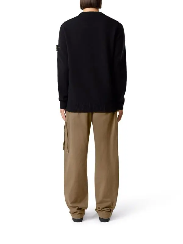 Stone Island Melange Effect Sweater With Compass Logo