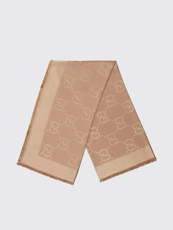 Gucci Wool And Silk Monogram Shawl