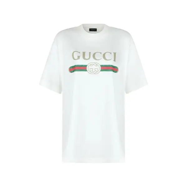 Gucci Cotton Blend Logo Print T-shirt