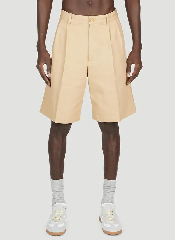 Gucci Folded Pleat Shorts - Cream