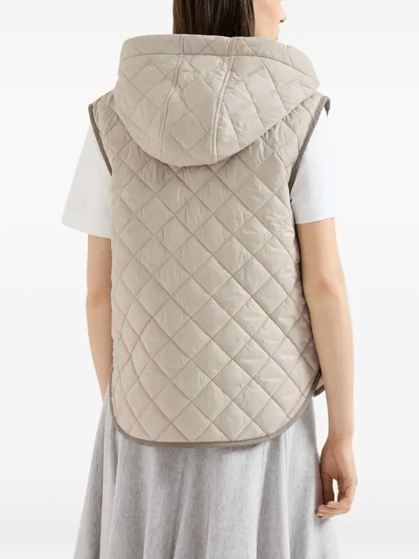 Brunello Cucinelli Quilted Down Vest - Multicolor