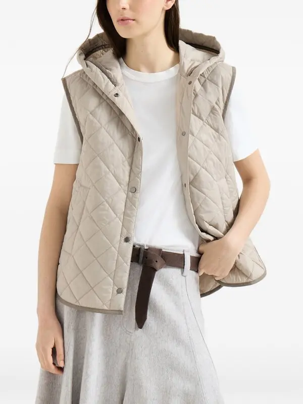 Brunello Cucinelli Quilted Down Vest - Multicolor