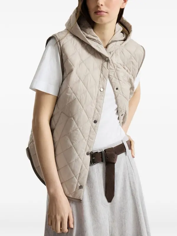 Brunello Cucinelli Quilted Down Vest - Multicolor