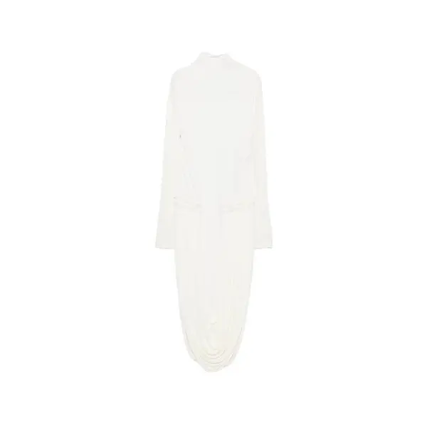 Stella McCartney Draped Pleated Dress - White