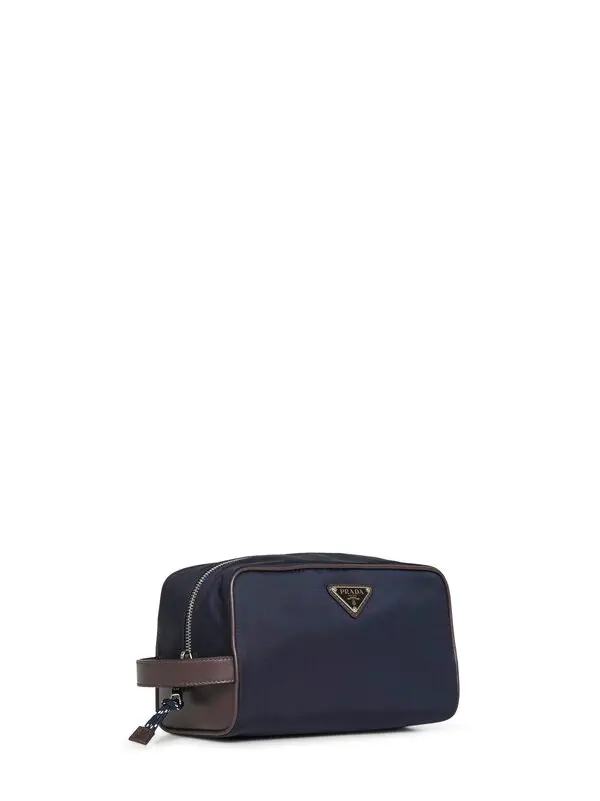 Prada Accessori Pelletteria Blue Speedrock Beauty Case