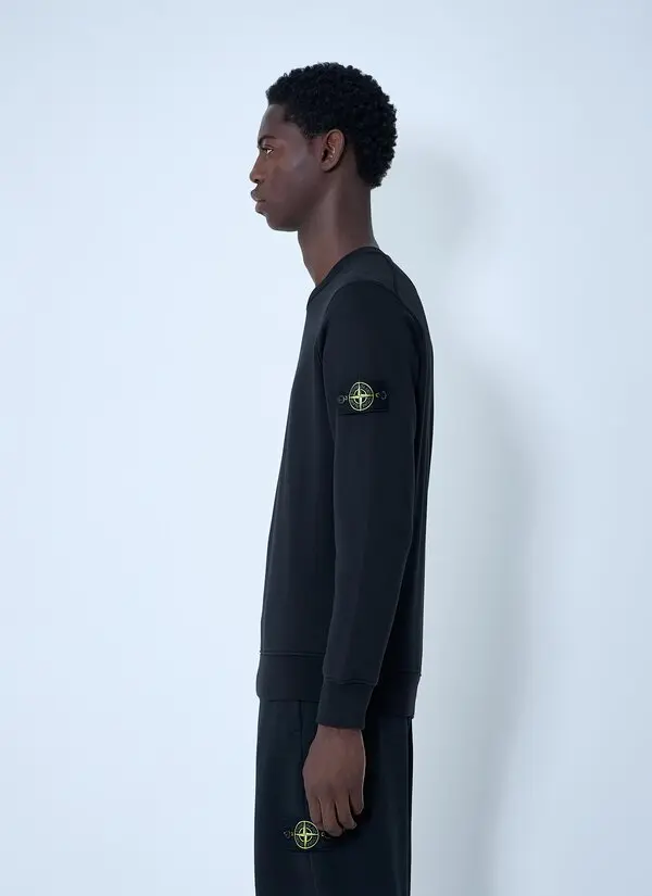 Stone Island Logo Patch Sweatshirt - Black